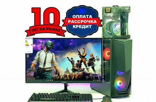 Игровой i5-6600K+RX 6500 XT gaming 4Gb+Монитор 27