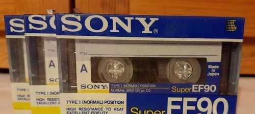 Аудиокассеты Sony EF90 новые