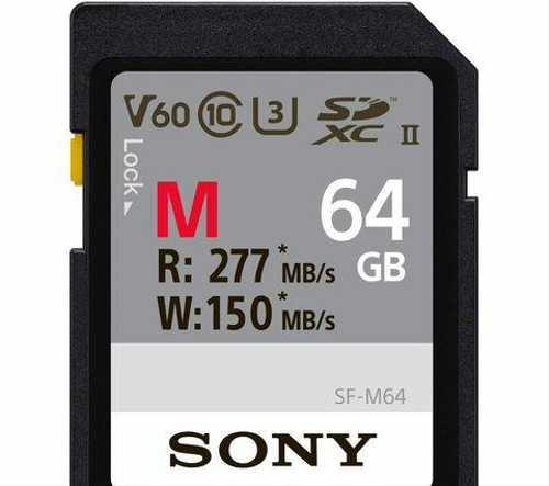 Карта памяти sony tough sdxc 128gb 277r 150w sf m128t t