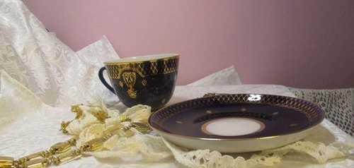 Фарфоровая чайная пара Золотая Лилия лфз