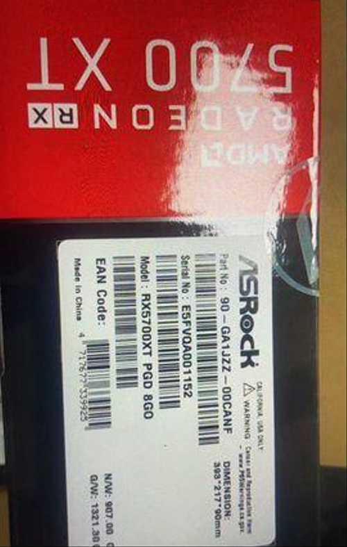 Видеокарта rx 5700 xt 8gb Asrock