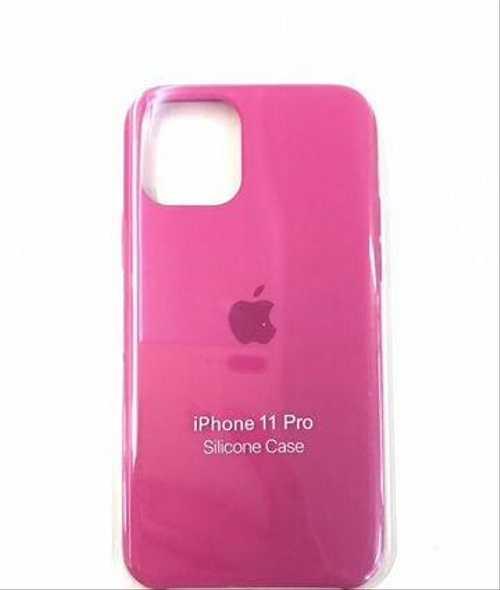 Накладка silicone case для iPhone 11 pro малиновая