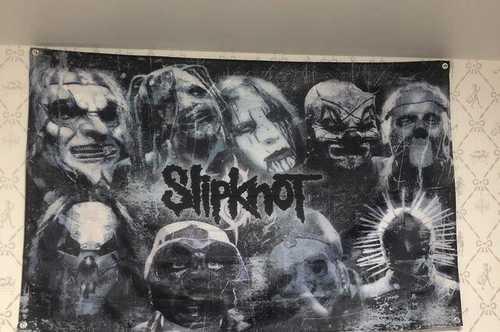 Флаг ню метал группы slipknot с золотым составом