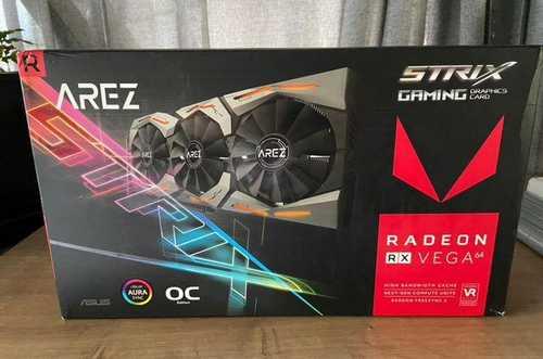 Видеокарта Vega 64 8Gb Arez Strix, линейка Asus AM