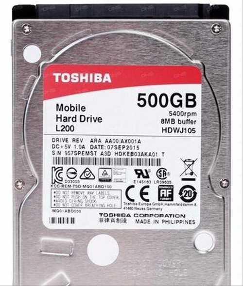 Жесткий диск Toshiba 500GB 2.5
