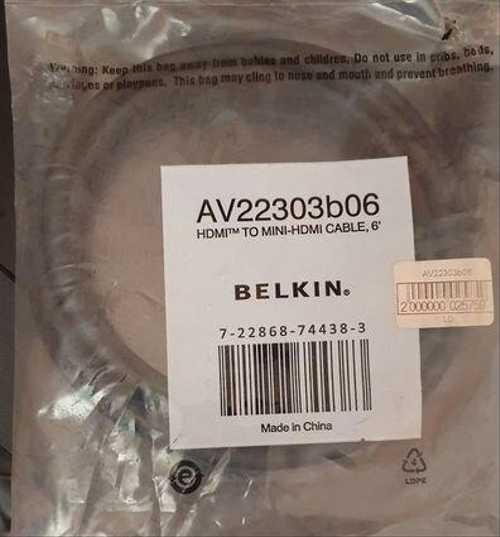 Кабель Belkin hdmi на mini-hdmi (AV22303b06)