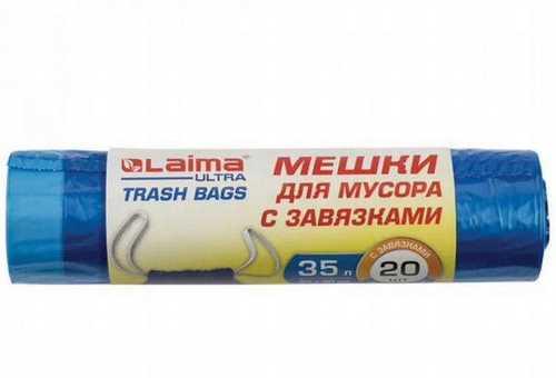 Мешки для мусора с завязками laima 'ultra' 35 л