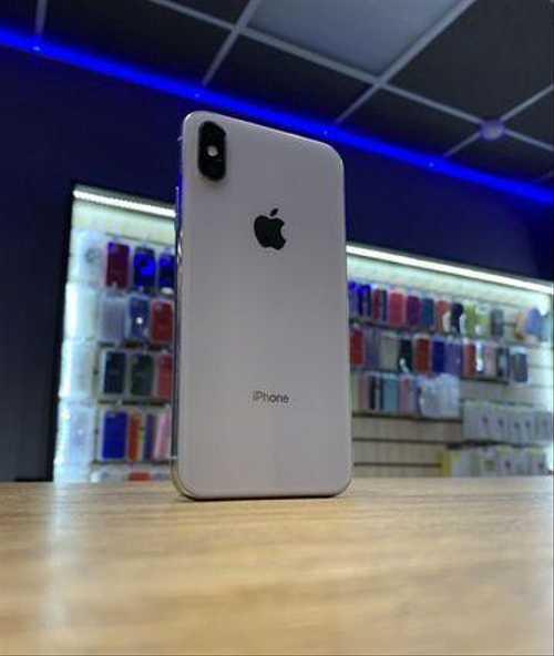 Телефон(model iPhone X(silver) - origin byшка