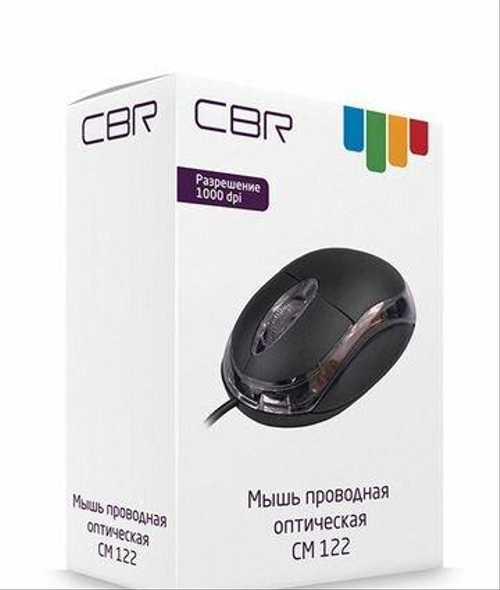 Мышь проводная CBR CM 122 Black, оптическая, USB