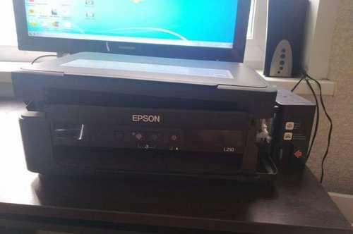 Цветной струйный принтер epson L 210 на запчасти