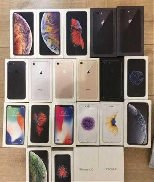 Коробки iPhone5,5s,6,6s,6+,6s+,7,8,x,xs,xs max,7+
