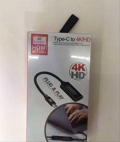 Hdtv адаптер Earldom ET-W11 Type-C на 4K HD
