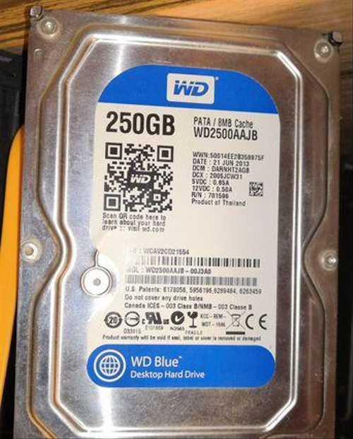 HDD WD2500aajb IDE 250Gb