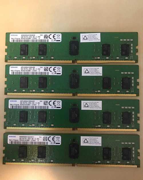 Озу DDR4 8gb x 4шт серверная