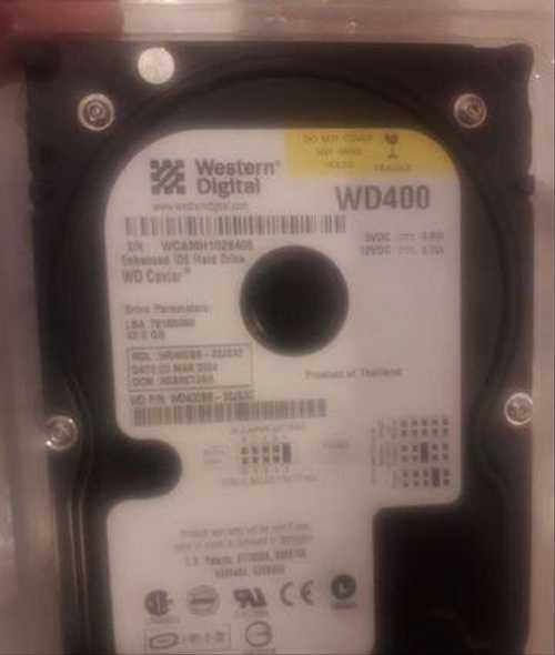 Жесткий диск Western digital WD400 40gb новый