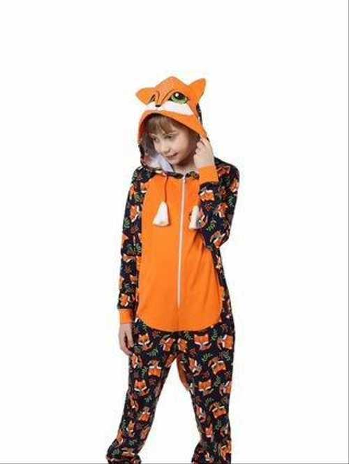 Детская пижама-кигуруми Лиса Цвет: Оранжевый (12 лет)