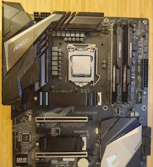 I9 9900k + Gigabyte Z390 Aorus PRO + 16 GB DDR4