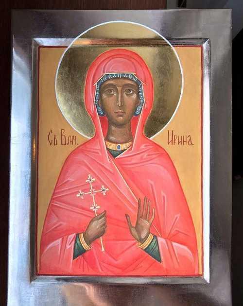 Рукописная именная икона Святая Ирина