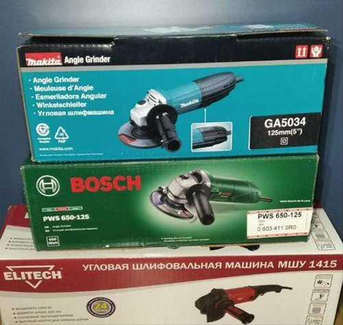 Болгарка makita bosch elitech ушм