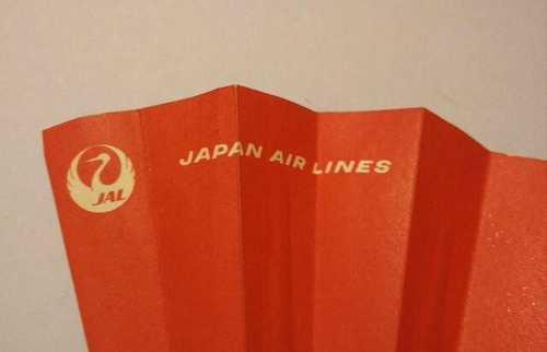 Винтажный веер авиакомпания JAL japan AIR lines гр