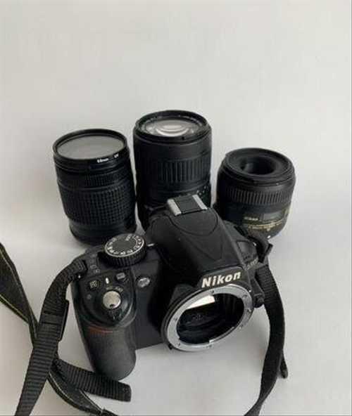 Nikon d3100 + 3 объектива