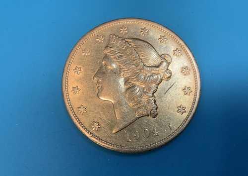 Золотая монета США 20 долларов 1901г