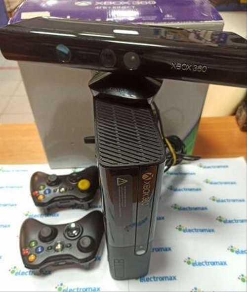 Xbox 360Е 250гб (2джоя+Kinect)