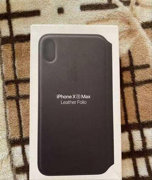 Оригинальный - Apple folio Leather Case- Xs Max