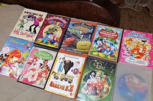 DVD диски мультфильмы и игры для компьютера
