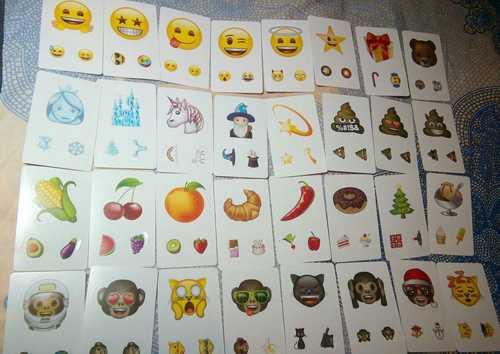 Карточки emoji 31 шт комплект №3