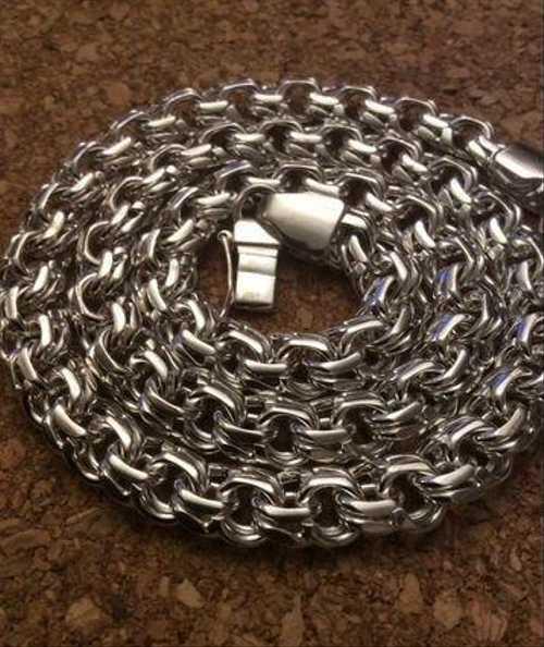Серебряная цепь, «Бисмарк» 99,9 гр., длина 58см, ш