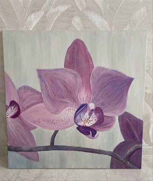 Интерьерная картина маслом орхидея