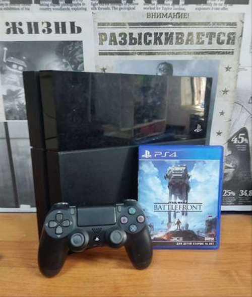 Sony PS4 fat +star wars battlefront +гарантия