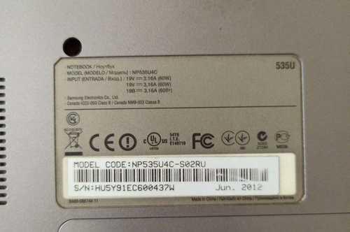 Ноутбук на запчасти Самсунг