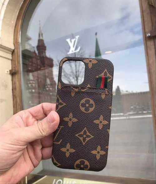 Чехол для iPhone 12 Pro Max Louis Vuitton + карман