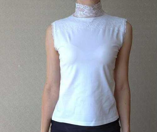 Блуза белая 44 женская майка футболка