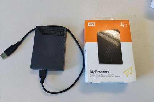 Портативный HDD WD My Passport 4 Tb USB 3.0