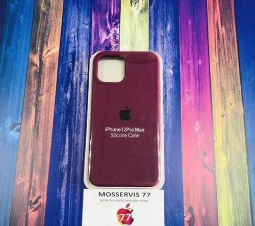 Чехол Silicone case на iPhone 12 Pro Max пурпурный
