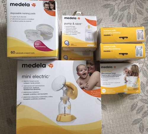 Молокоотсос Medela, пакеты д/хранения, стерилизаци