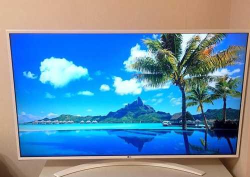 Новый белый 4k телевизор LG 49 дюймов с подарком