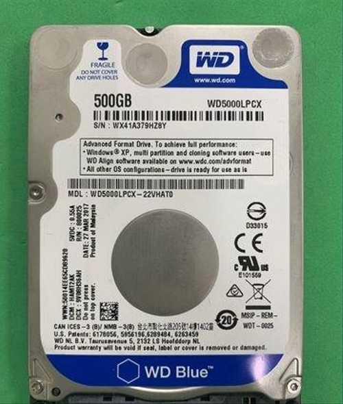 Western Digital WD Blue 500 гб WD5000lpcx (б/у)