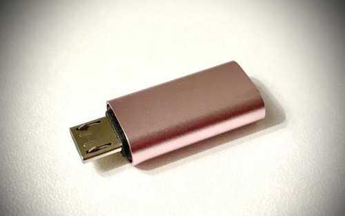 Переходник адаптер с lightning apple на micro usb