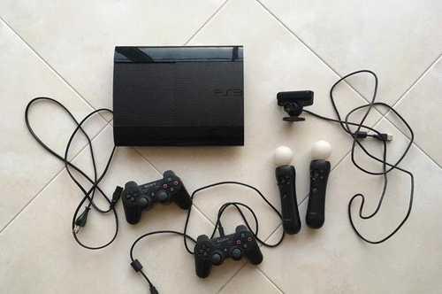 Sony Playstation 3 500GB+dualshock 3+PS move и eye