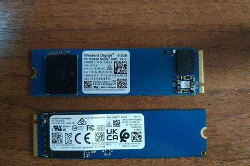 WD и kioxia SSD m2 NVMe 512Gb (новые)