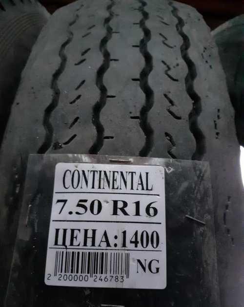 Б/у шина continental 7.50 R16 28шАрт 246783 нг