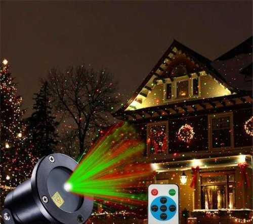 Уличный лазерный проектор с пультом Outdoor Lawn