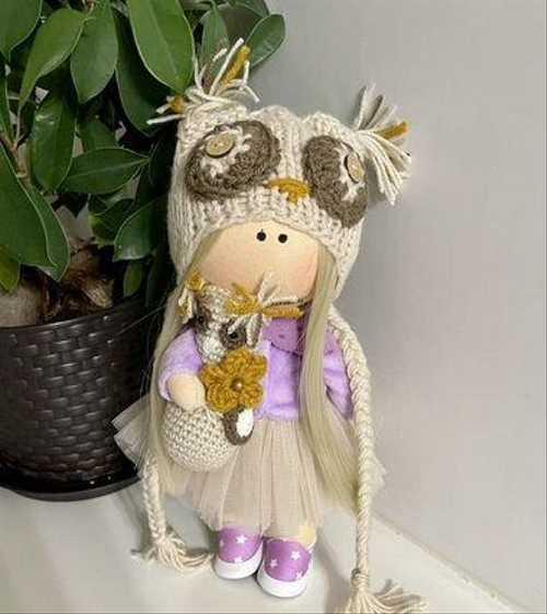 Интерьераная текстильная кукла Тильда