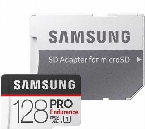 Карта памяти Micro SecureDigital 128Gb sdhc Samsung PRO Endurance class10 UHS-I U1 (MB-MJ128GA/RU) + адаптер SD