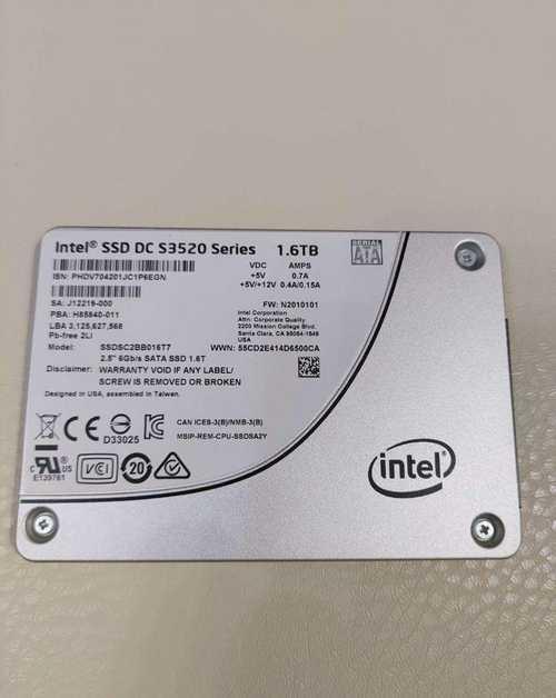 SSD intel DC S3520 Series 1.6Tb (1600Gb )