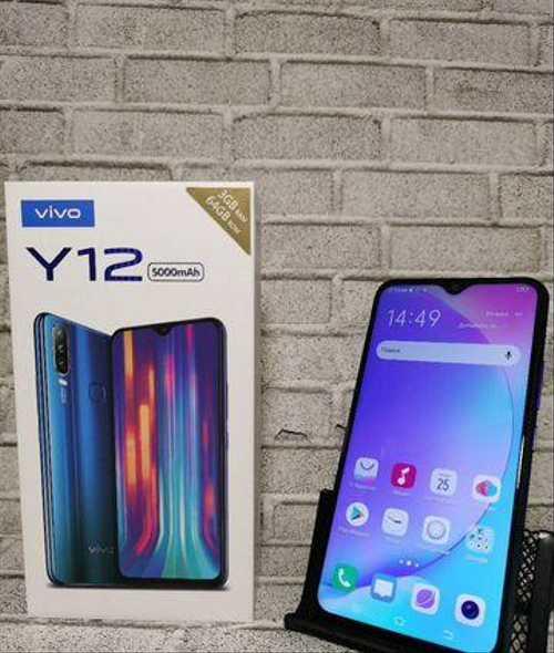 Vivo Y12 blue, с гарантией